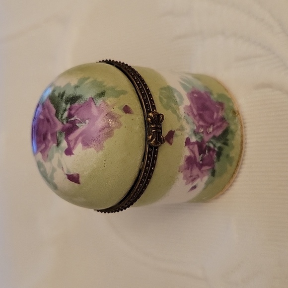 Accents | Vintage Ceramic Stamp Roll Dispenser Whinged Top Sage Green ...